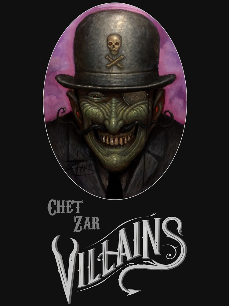 "Chet Zar 'Villains' " Essential T-Shirt for Sale by umbrellaman ...