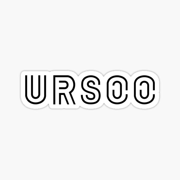 "BTS Idol URSOO (Black text, love yourself font)" Sticker for Sale by ...
