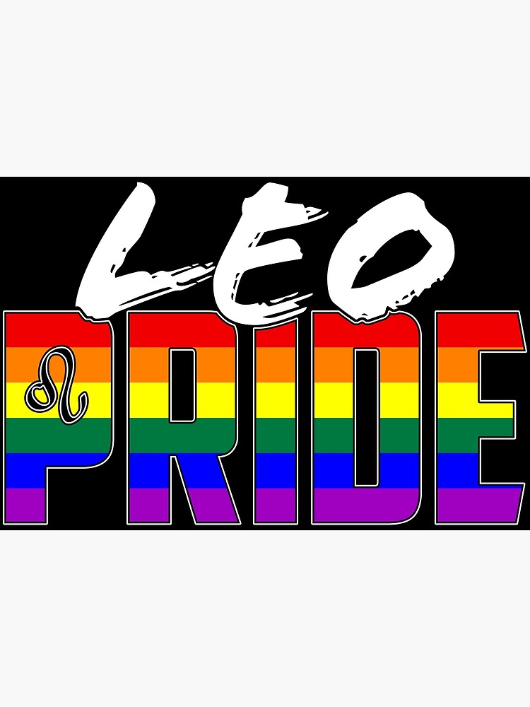 "LGBT Leo Pride Flag Zodiac Sign" Photographic Print for Sale by ...