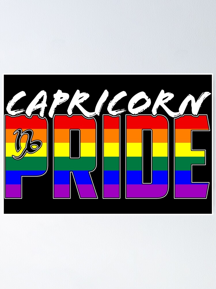 "LGBT Capricorn Pride Flag Zodiac Sign" Poster for Sale by valador ...