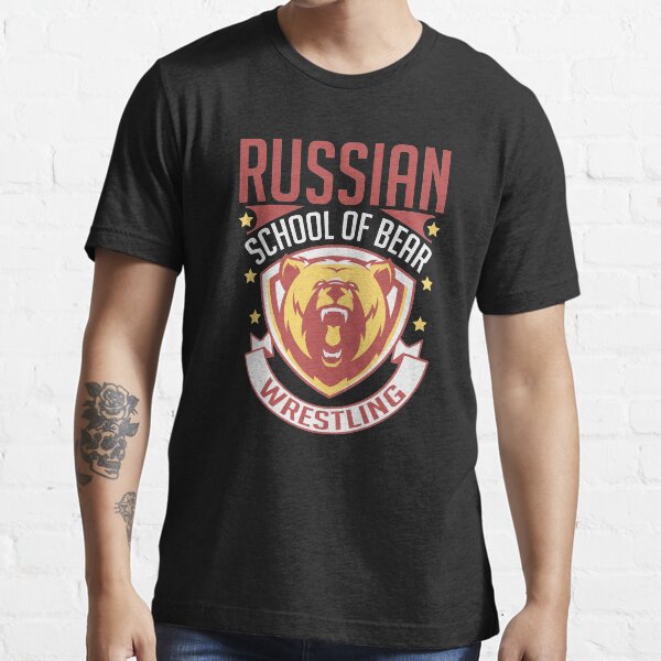 "Russian Bear Wrestling Retro Wrestler Mixed Martial Arts MMA" T-shirt ...