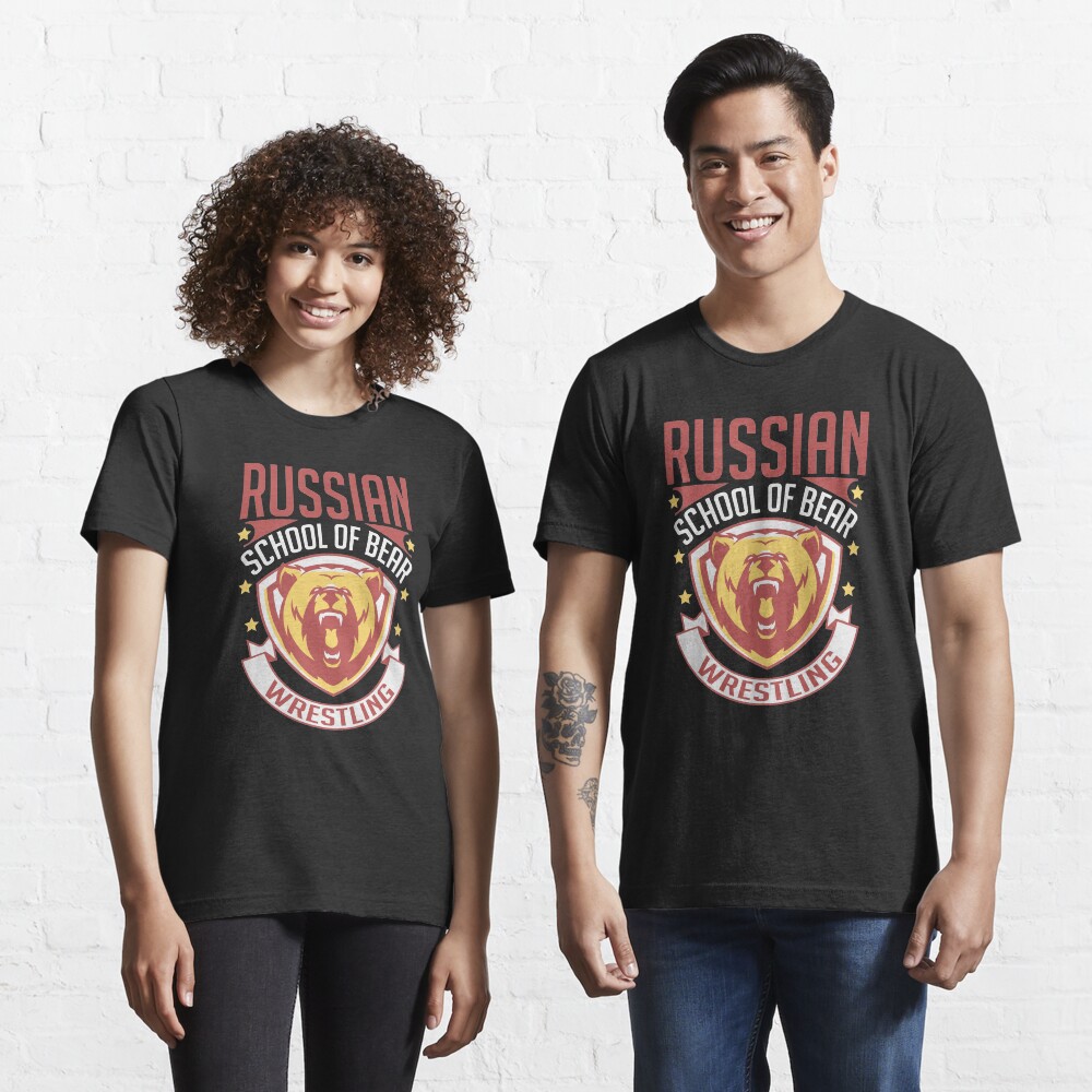 "Russian Bear Wrestling Retro Wrestler Mixed Martial Arts MMA" T-shirt ...