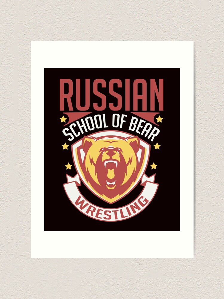 "Russian Bear Wrestling Retro Wrestler Mixed Martial Arts MMA" Art ...
