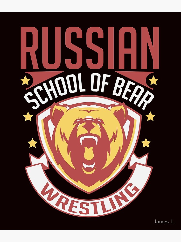 "Russian Bear Wrestling Retro Wrestler Mixed Martial Arts MMA" Art ...