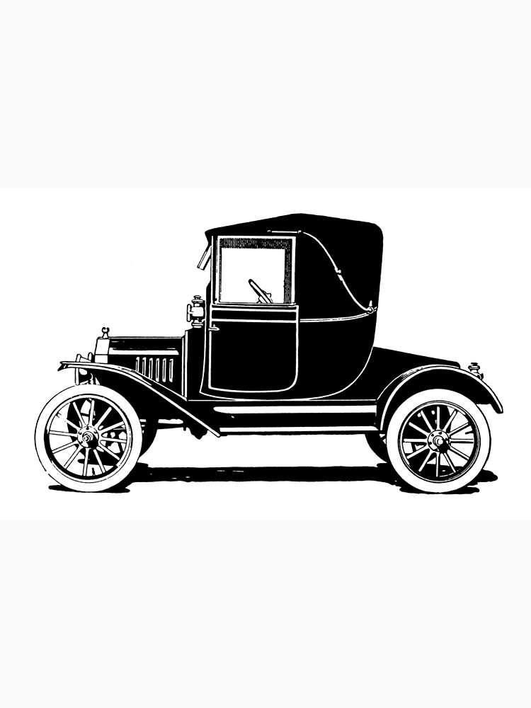 "1915 Ford Model T Coupelet Min White" Poster by DKDigital | Redbubble