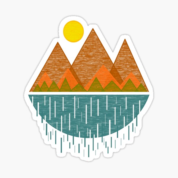 "MOUNTAINS AND WATERFALLS " Sticker for Sale by NINUNO | Redbubble