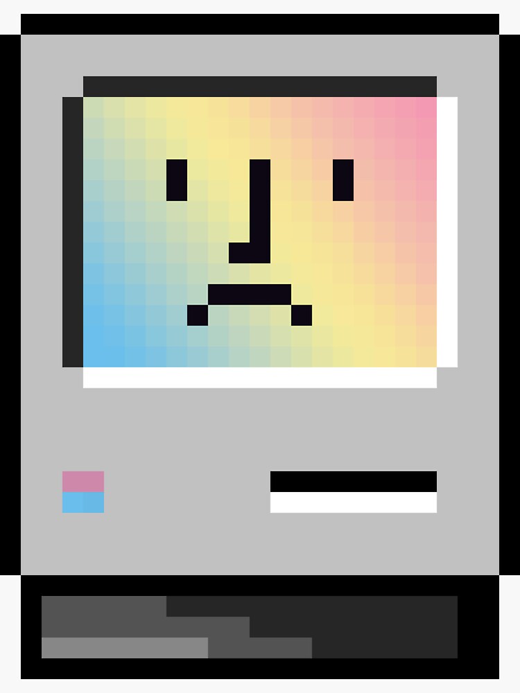 "Pastel Sad Mac" Sticker for Sale by bery- | Redbubble