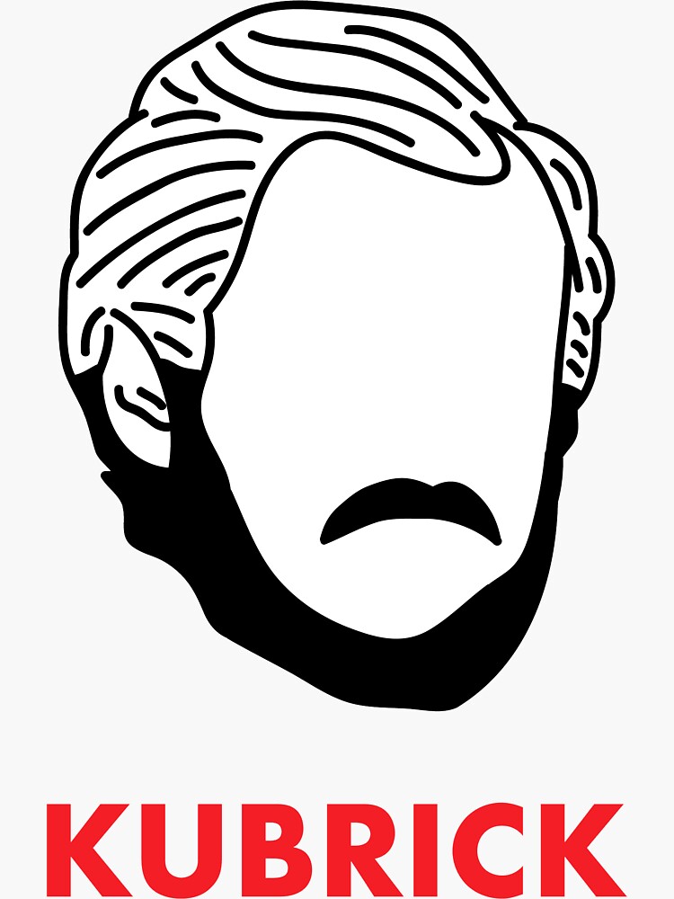 "Stanley Kubrick (Face and name)" Sticker for Sale by anthonym2 | Redbubble