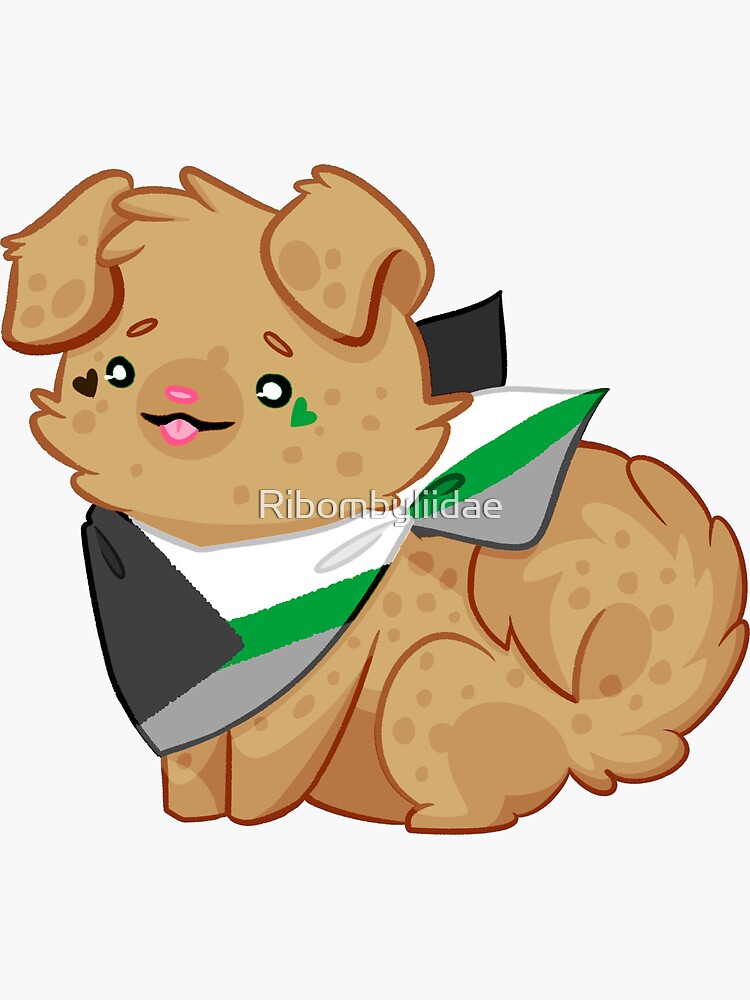"Proud Pupper (Demiromantic)" Sticker by Ribombyliidae | Redbubble