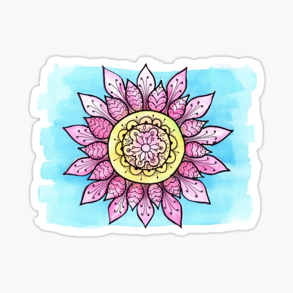 "Doodle Art | Flower Doodle" Sticker by coloringiship | Redbubble