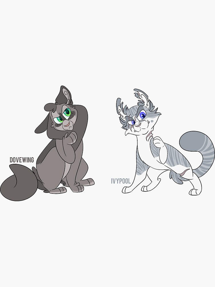 "Dovewing & Ivypool Sticker Set" Sticker for Sale by Blixemi | Redbubble