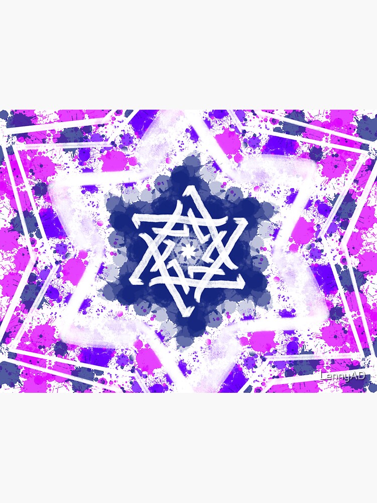 "Paint Splatter Magen David" Sticker by LennyAD | Redbubble