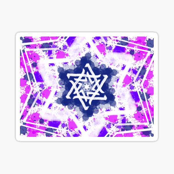 "Paint Splatter Magen David" Sticker by LennyAD | Redbubble