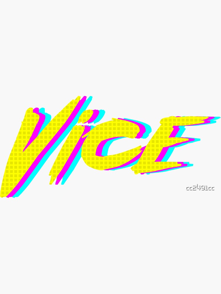 "VICE Neon Retro Graphic" Sticker for Sale by cc2491cc | Redbubble