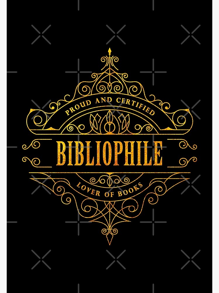 "Gold Bibliophile - black" Art Print for Sale by stellaarts | Redbubble