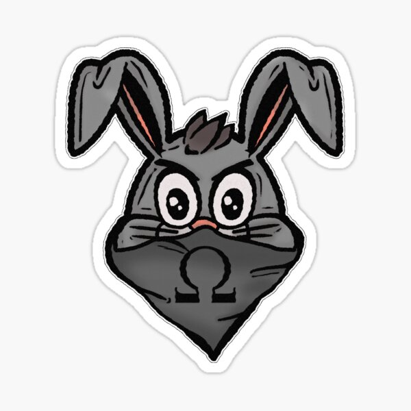 "ohmwrecker masked bunny" Sticker for Sale by WIZKAY | Redbubble