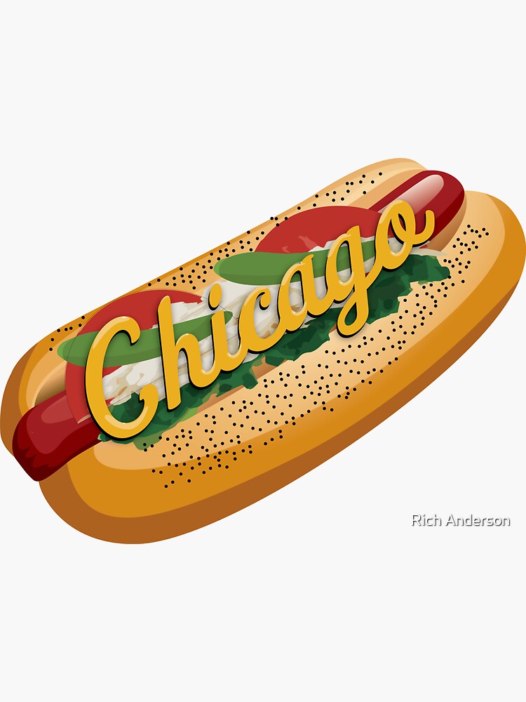 "Chicago Dog" Sticker for Sale by richdelux | Redbubble