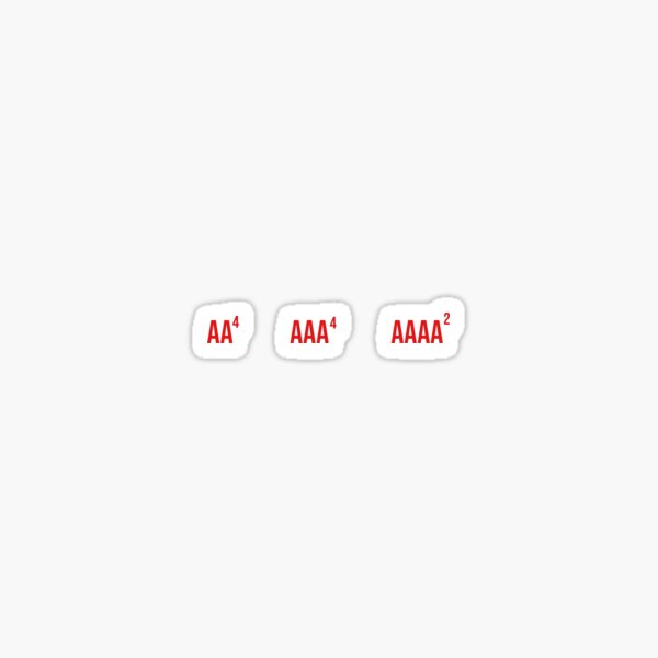 Aa Battery Stickers | Redbubble