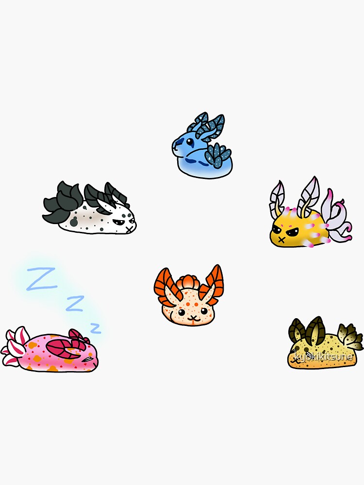 "Sea Slugs" Sticker for Sale by kyokikitsune | Redbubble