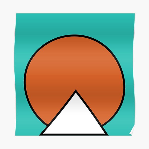 "Pyramid in Circle Square" Poster by evlar | Redbubble