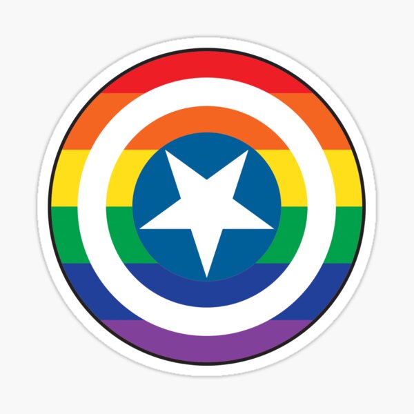 "Rainbow Shield Highlight" Sticker for Sale by MyGayApparel | Redbubble