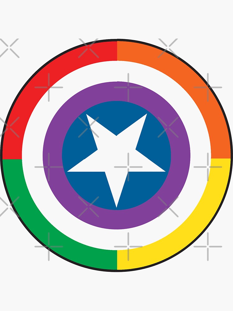 "Rainbow Shield Cut" Sticker for Sale by MyGayApparel | Redbubble