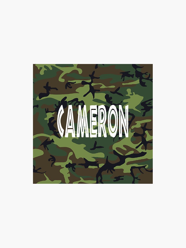 "CAMERON Camouflage" Sticker for Sale by LizWhite | Redbubble