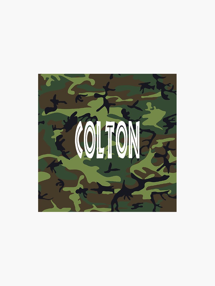 "COLTON Camouflage Sticker" Sticker by LizWhite | Redbubble