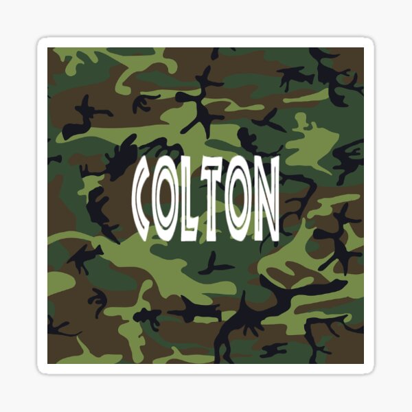 "COLTON Camouflage Sticker" Sticker by LizWhite | Redbubble