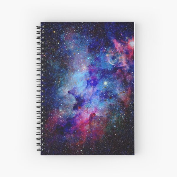 "Blue Glitter Cosmic Star Galaxy " Spiral Notebook by newburyboutique ...