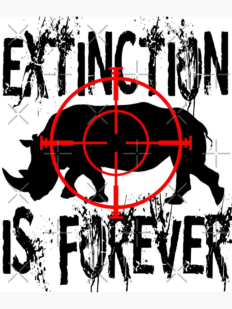 "EXTINCTION IS FOREVER" Sticker for Sale by Paparaw | Redbubble