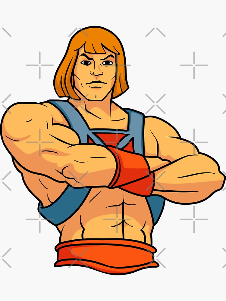 "He-man" Sticker for Sale by PEArt | Redbubble