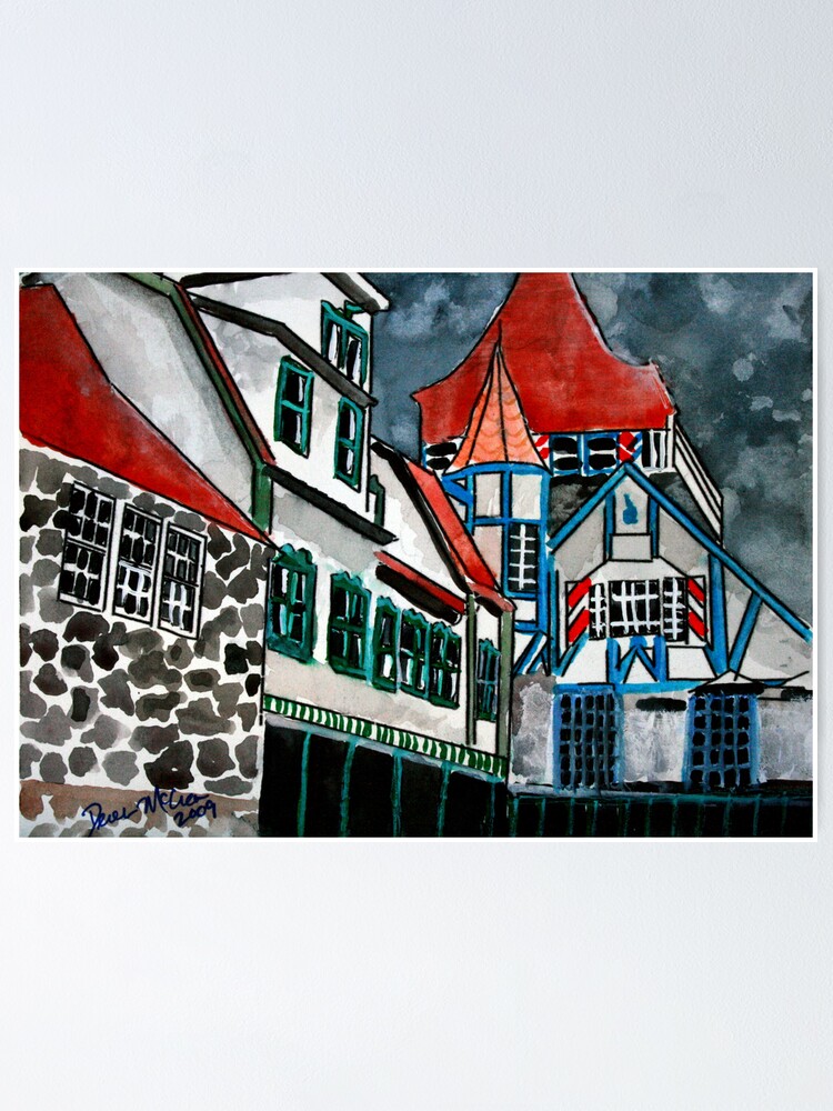 "Helen Georgia cityscape hotel drawing" Poster for Sale by derekmccrea ...