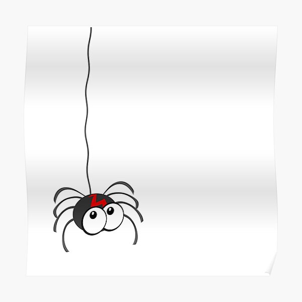 "Spider hanging from a thread" Poster for Sale by funkyworm | Redbubble