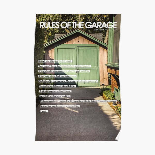 "Rules of the Garage" Poster for Sale by danilocruz81 | Redbubble