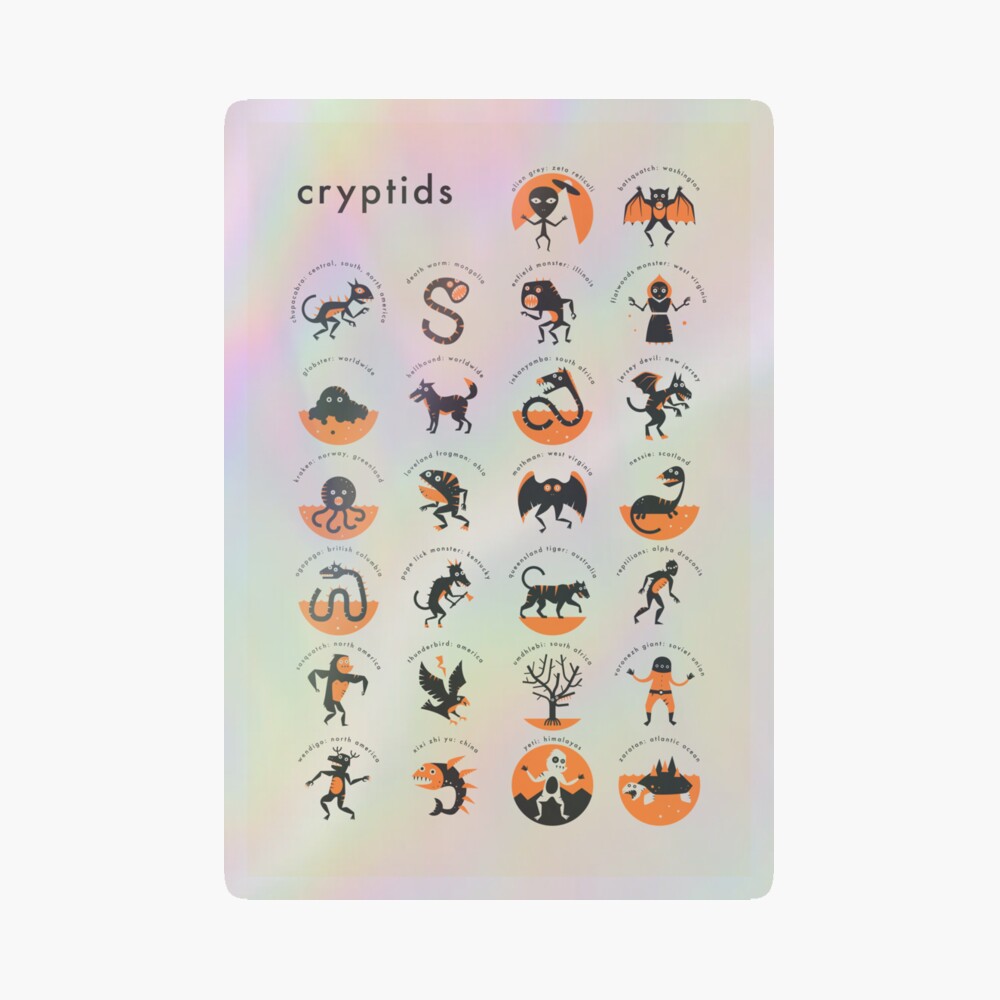 Cryptids Az Digital Art By Jazzberry Blue American Cryptids Art Print