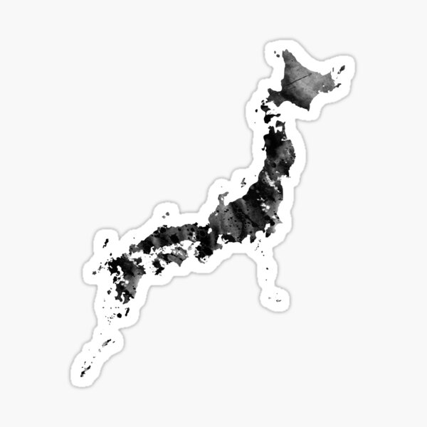" Japan map" Sticker for Sale by erzebetth | Redbubble
