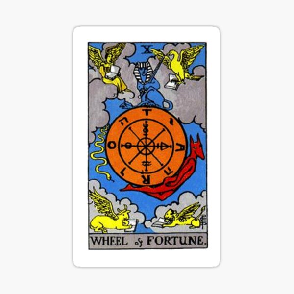 "Wheel of Fortune Tarot" Sticker for Sale by phantastique | Redbubble