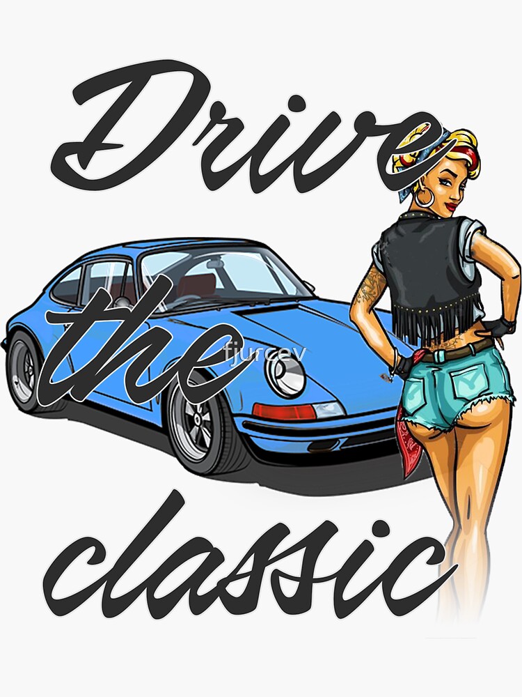 "Hot vintage german classic car" Sticker for Sale by fjurcev | Redbubble
