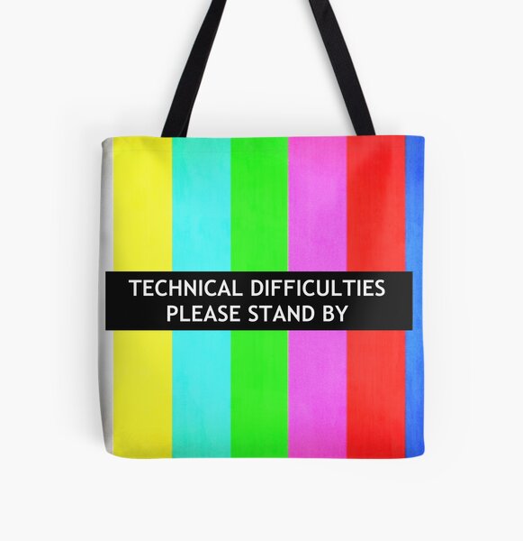 "Technical Difficulties TV Test Card " Tote Bag for Sale by JamesPeart ...