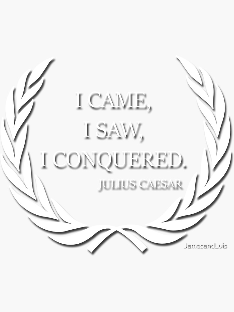"JULIUS CAESAR QUOTE! LAUREL WREATH GIFT IDEA." Sticker for Sale by ...