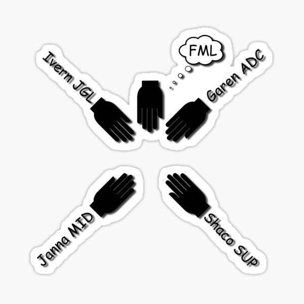 "FML LOL TEAM DESIGN! GIFT IDEA FOR LOL PLAYERS." Sticker for Sale by ...