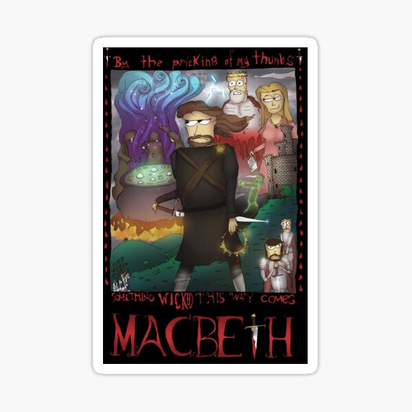 "Macbeth Poster" Sticker for Sale by VIKstudio | Redbubble