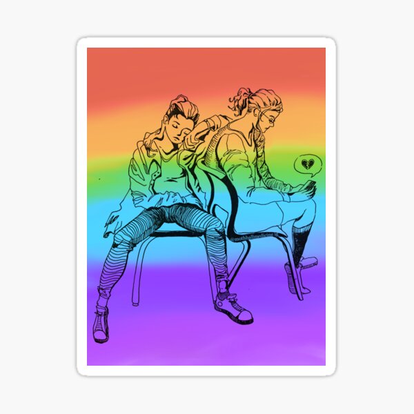 "LGBTQ+ AESTHETIC GIRLS " Sticker for Sale by RuisiLiu | Redbubble