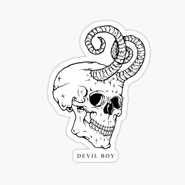 "Devil Boy" Sticker by Cold-Bones | Redbubble