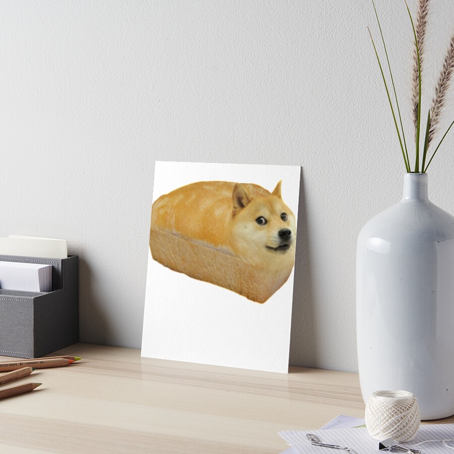 "Shiba Inu Doge Bread Meme" Art Board Print for Sale by sully3333 ...