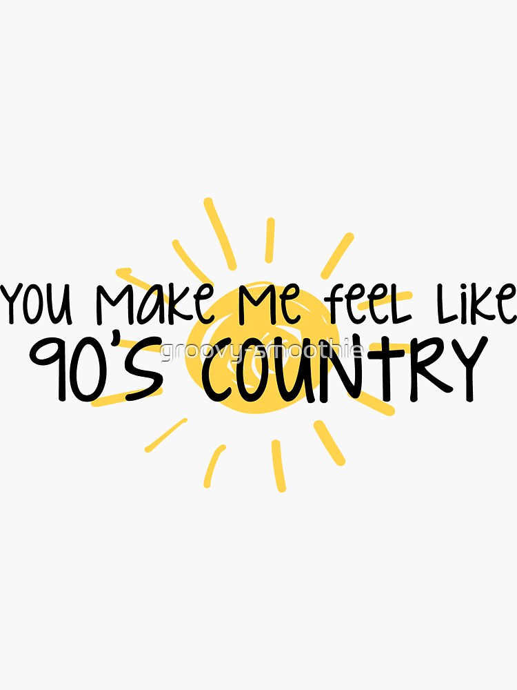 "90s country" Sticker for Sale by groovy-smoothie | Redbubble