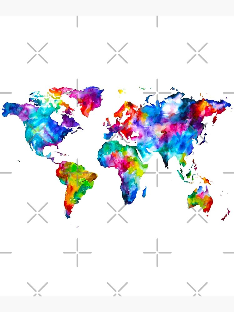 World Map Graphic Poster