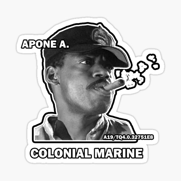 "Sergeant Al Apone Aliens " Sticker for Sale by quickelement | Redbubble