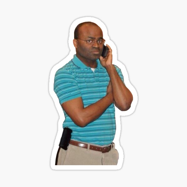 "meme man on phone" Sticker for Sale by slcomino | Redbubble